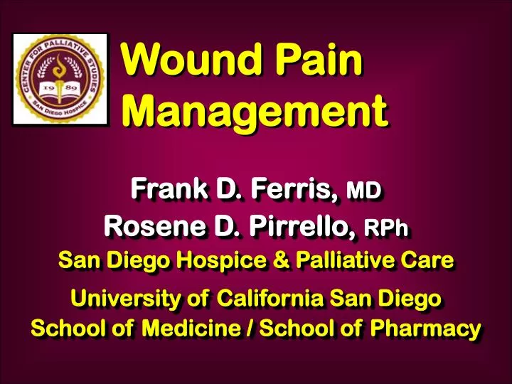 PPT - Wound Pain Management PowerPoint Presentation, free download - ID ...
