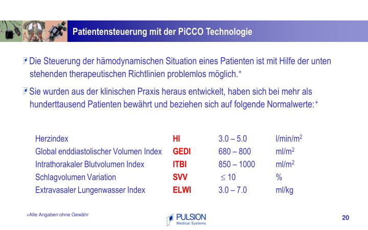 PPT - PiCCO ... ...Simpel – Sicher – Schnell – Spezifisch PowerPoint ...