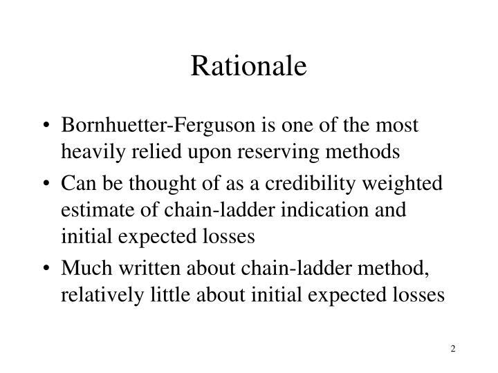PPT - Bornhuetter-Ferguson: Initial Expected Losses Working Party ...