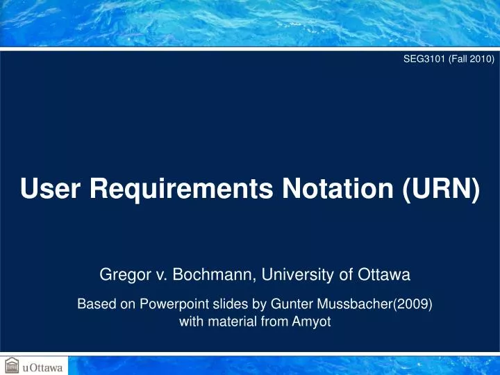 PPT - User Requirements Notation (URN) PowerPoint Presentation, free download - ID:346668