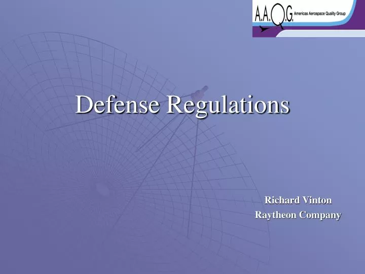 PPT - Defense Regulations PowerPoint Presentation, free download - ID ...