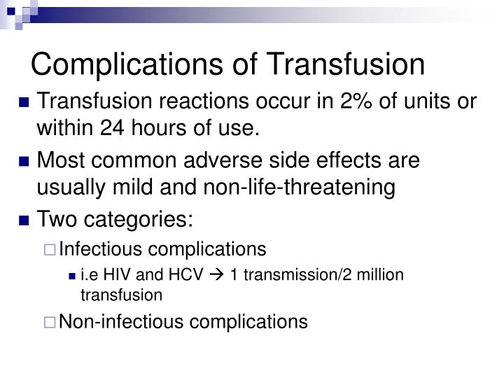 PPT - Complications of Blood Transfusion: An Overview PowerPoint ...