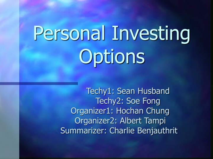 PPT - Personal Investing Options PowerPoint Presentation, free download ...