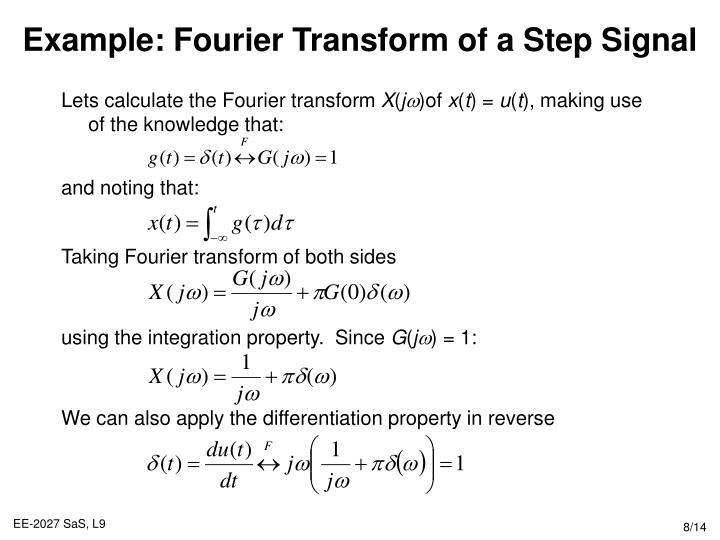 PPT - Lecture 9: Fourier Transform Properties and Examples PowerPoint ...