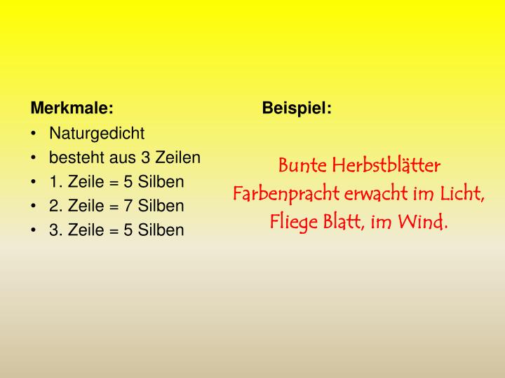 PPT - Gedichte PowerPoint Presentation - ID:348945