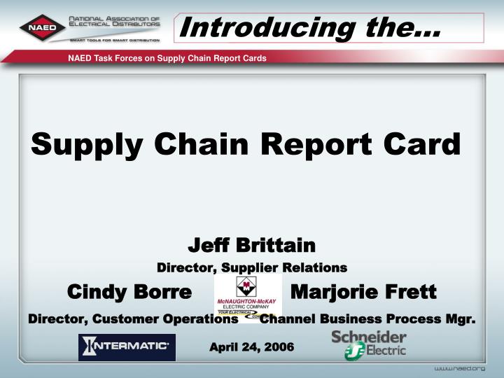 PPT - Supply Chain Report Card PowerPoint Presentation, free download ...
