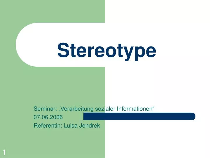 PPT - Stereotype PowerPoint Presentation, free download - ID:349247