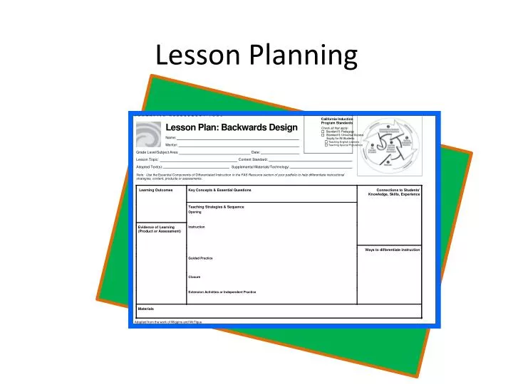 PPT - Lesson Planning PowerPoint Presentation, free download - ID:349253