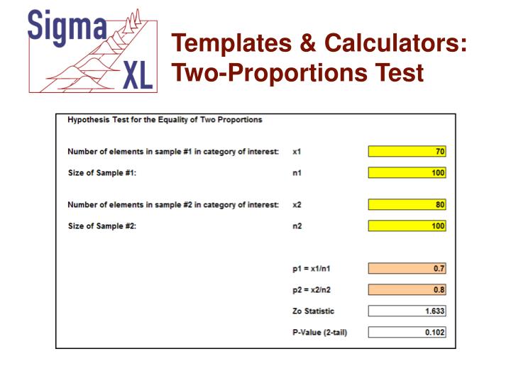 PPT - Introducing SigmaXL ® Version 5.3 PowerPoint Presentation - ID:350741