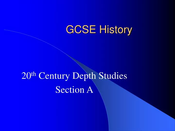 PPT - GCSE History PowerPoint Presentation, free download - ID:351374