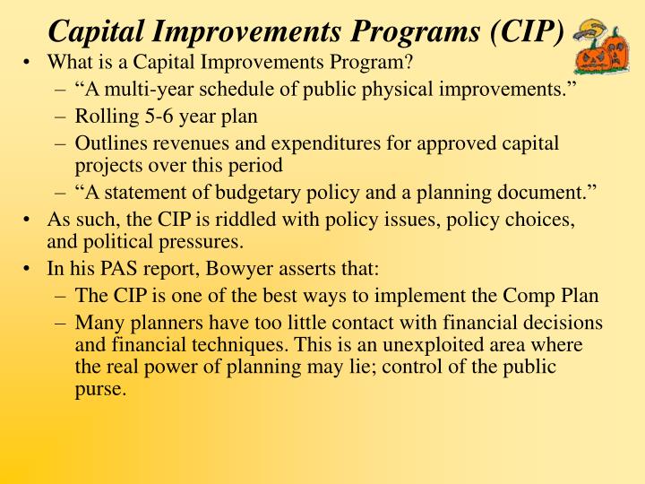 PPT - Capital Improvements Programs (CIP) PowerPoint Presentation, free download - ID:352059