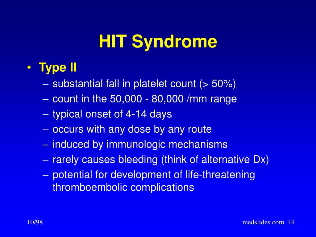 PPT - Heparin-Induced Thrombocytopenia PowerPoint Presentation, free ...