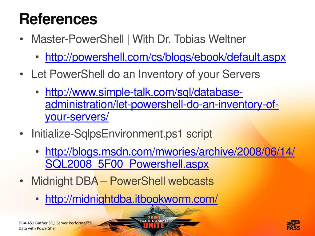 Ppt Gather Sql Server Performance Data With Powershell Powerpoint Presentation Id352797