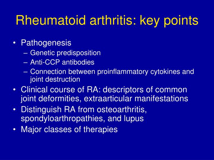 PPT - Rheumatoid Arthritis PowerPoint Presentation - ID:352806
