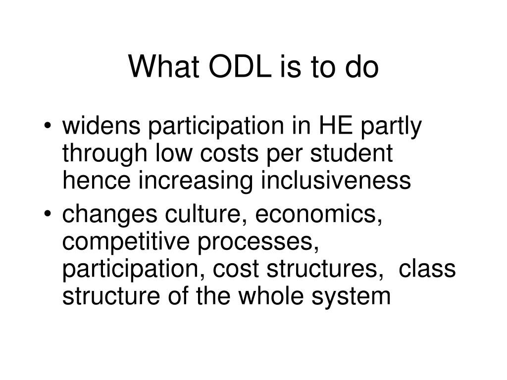 PPT - POLICY IMPERATIVES IN THE DELIVERY OF ODL: A NECESSARY INGREDIENT ...