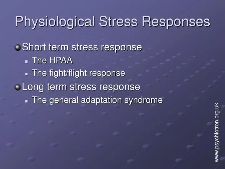 PPT - Physiological Stress Responses PowerPoint Presentation, free ...