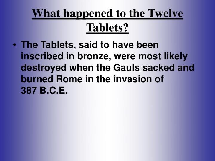 PPT - LAW OF THE TWELVE TABLES PowerPoint Presentation - ID:353340