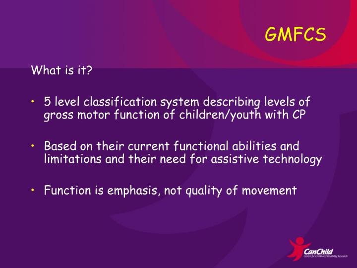 PPT - The GMFCS and GMFM in Clinical Practice PowerPoint Presentation ...