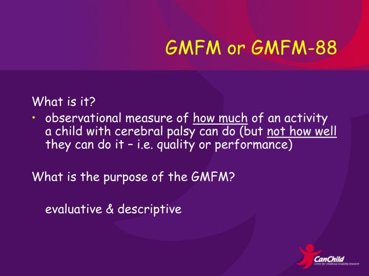 PPT - The GMFCS and GMFM in Clinical Practice PowerPoint Presentation ...