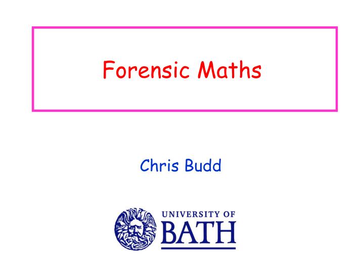 PPT - Forensic Maths PowerPoint Presentation, free download - ID:354477