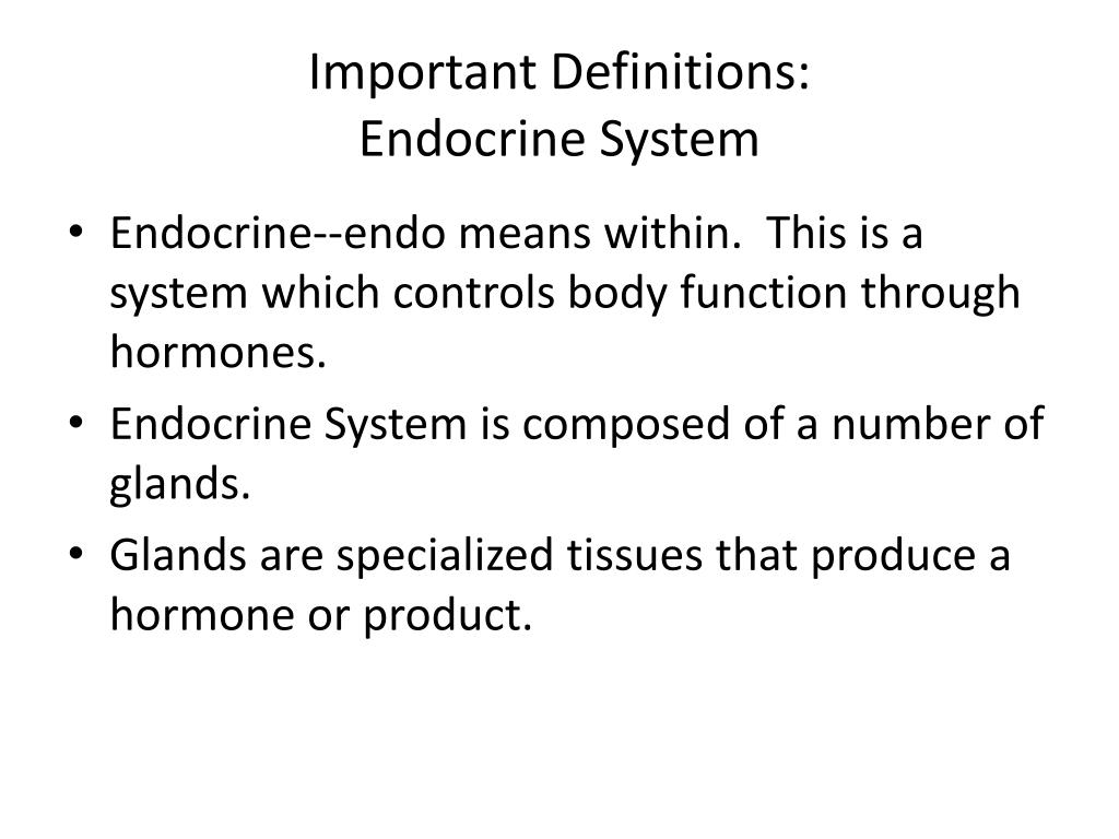 PPT Introduction To The Endocrine System PowerPoint Presentation