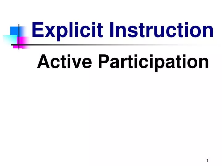PPT - Elements of Explicit Instruction PowerPoint Presentation, free ...