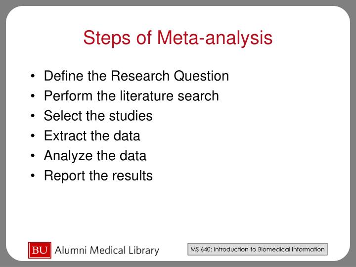 PPT - Systematic Reviews & Meta-Analysis PowerPoint Presentation - ID ...