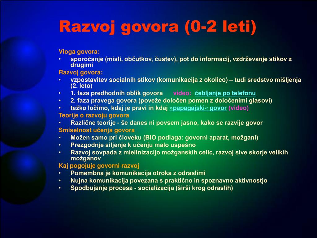 PPT - Razvoj predšolskega otroka – 1. del PowerPoint Presentation, free ...