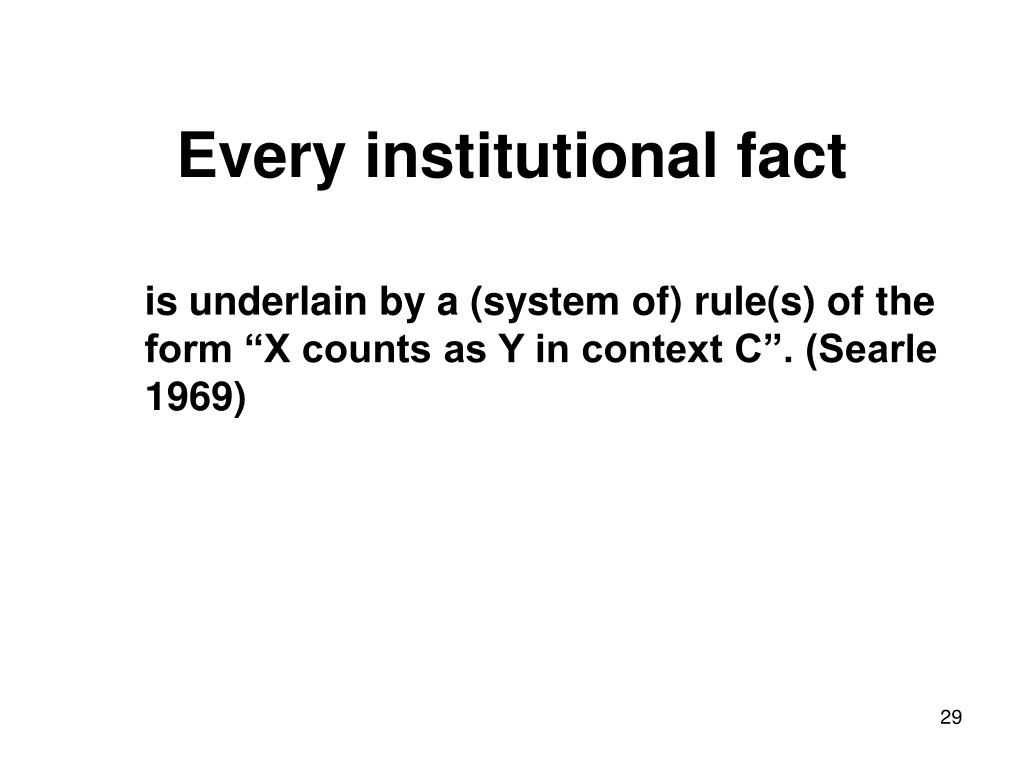 PPT - John Searle’s Ontology of Social Reality Its Glory and Its Misery ...