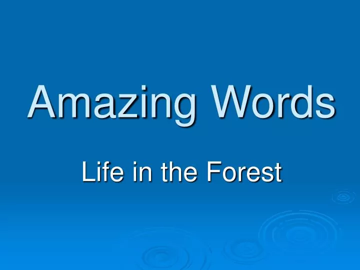 PPT - Amazing Words PowerPoint Presentation, free download - ID:356582