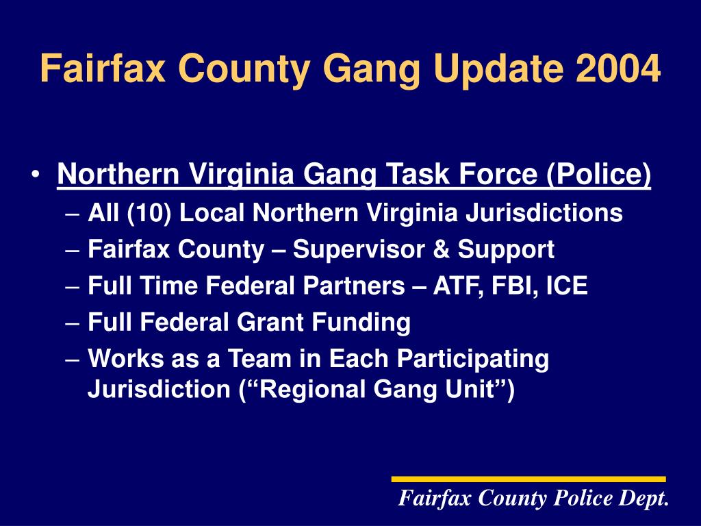 PPT - Gang Update 2004 Fairfax County, Virginia PowerPoint Presentation ...