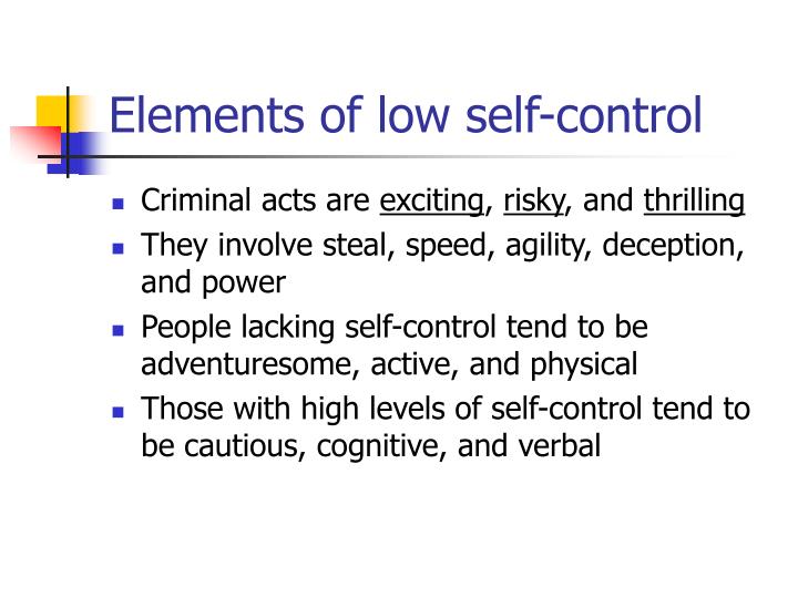 PPT - Self Control Theory PowerPoint Presentation - ID:357971