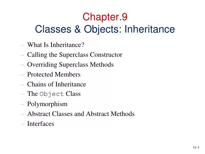 Ppt Chapter9 Classes And Objects Inheritance Powerpoint Presentation Id357985 3941