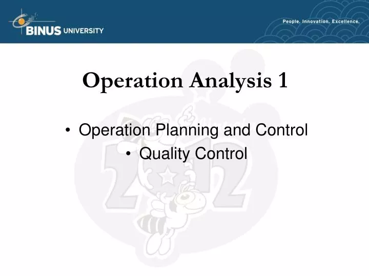 PPT - Operation Analysis 1 PowerPoint Presentation, free download - ID ...