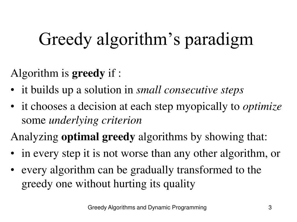 Ppt Lectures On Greedy Algorithms And Dynamic Programming Powerpoint Presentation Id358429