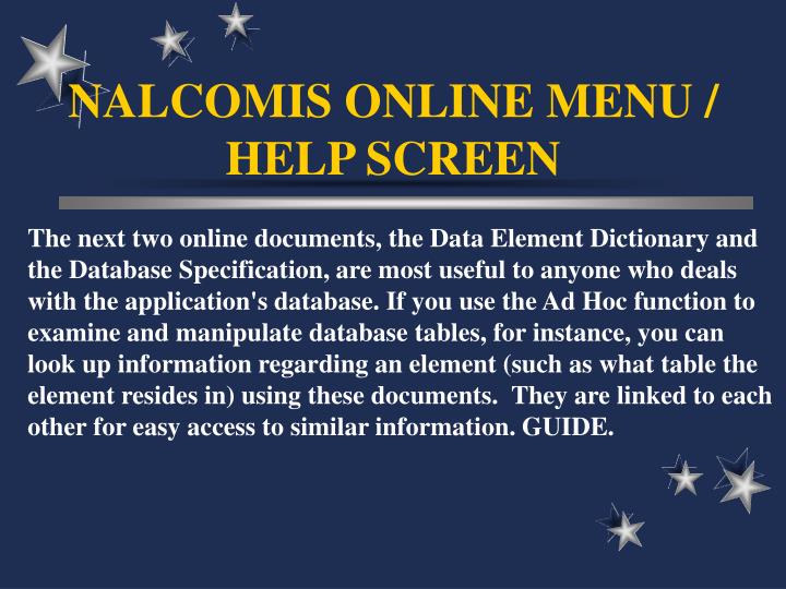 PPT - INTRODUCTION TO NALCOMIS OIMA PowerPoint Presentation - ID:358768