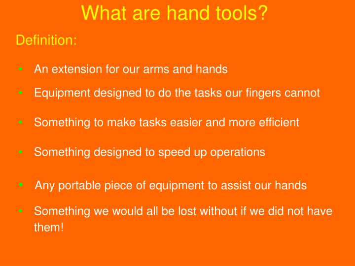 PPT - Hand tools injury prevention PowerPoint Presentation - ID:358836
