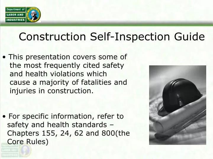 PPT - Construction Self-Inspection Guide PowerPoint Presentation, free ...