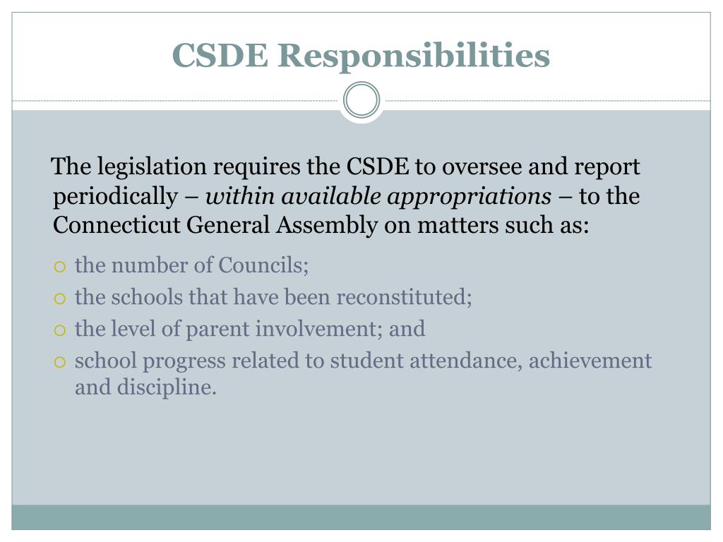 PPT - CONNECTICUT STATE DEPARTMENT OF EDUCATION School Governance ...