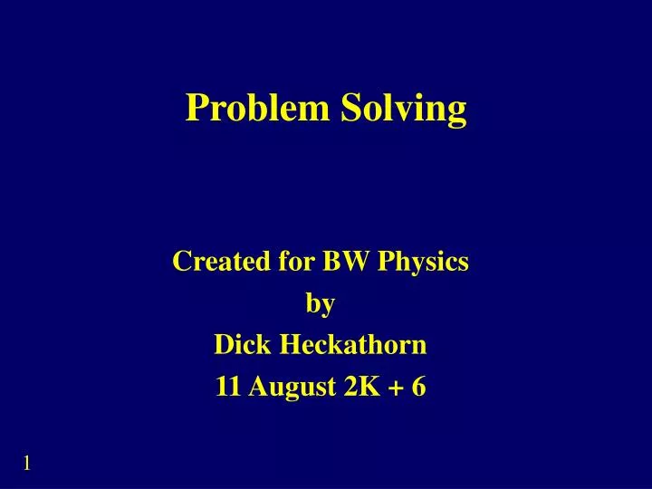PPT - Problem Solving PowerPoint Presentation, free download - ID:360399