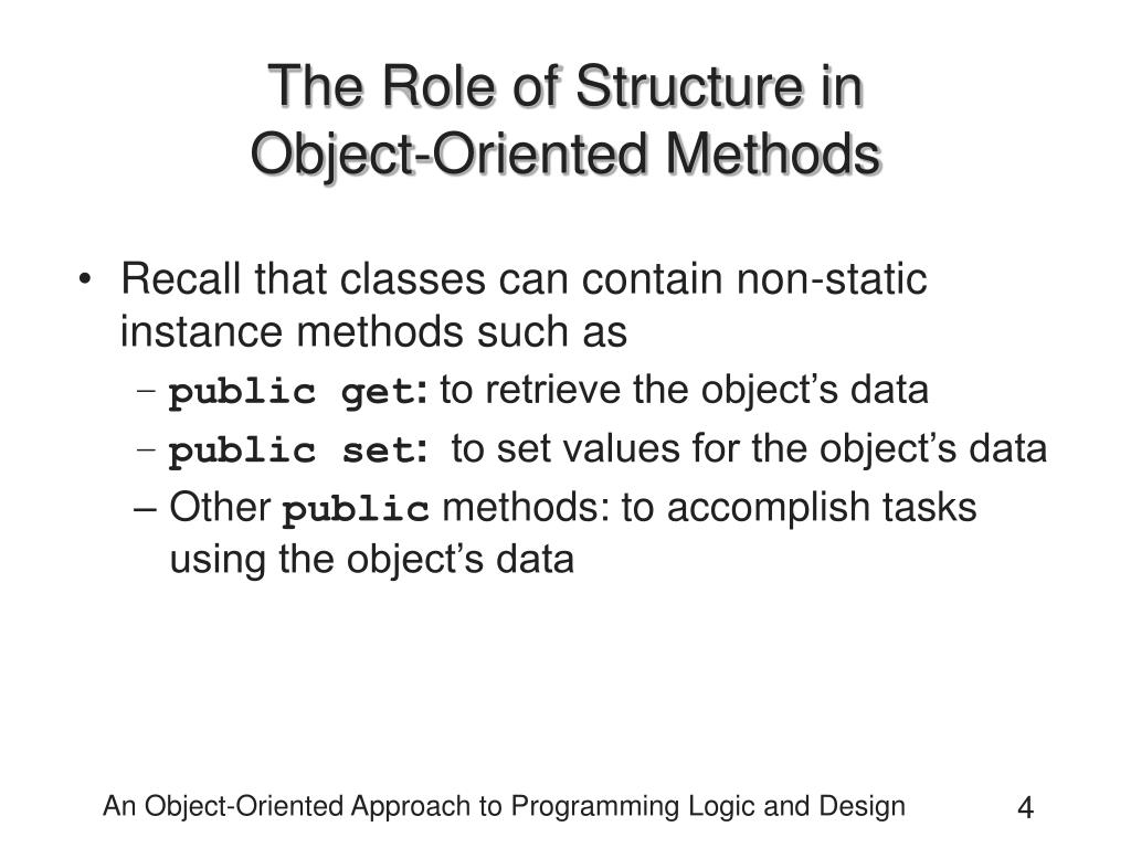 Ppt An Object Oriented Approach To Programming Logic And Design Powerpoint Presentation Id36068