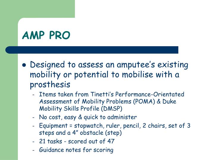 PPT - Amputee Mobility Predictor PowerPoint Presentation - ID:360977