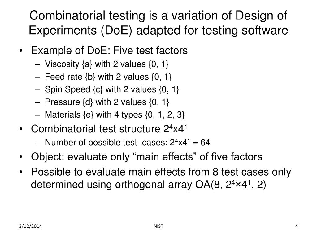 Ppt Advanced Combinatorial Testing Of Software And Systems Using Covering Arrays Powerpoint