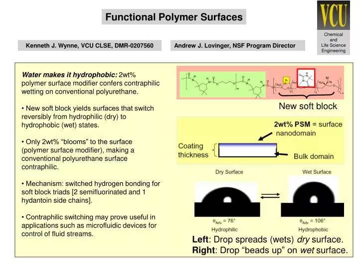 PPT - Functional Polymer Surfaces PowerPoint Presentation, free ...
