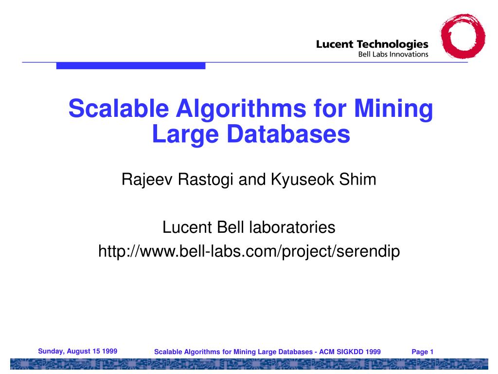 Ppt Scalable Algorithms For Mining Large Databases Powerpoint Presentation Id361835