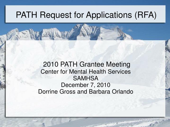 PPT - PATH Request for Applications (RFA) PowerPoint Presentation, free ...