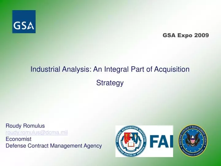 PPT - GSA Expo 2009 PowerPoint Presentation, free download - ID:361910