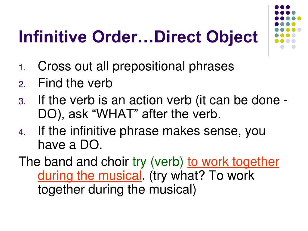 Ppt The Infinitive And The Infinitive Phrase Powerpoint Presentation