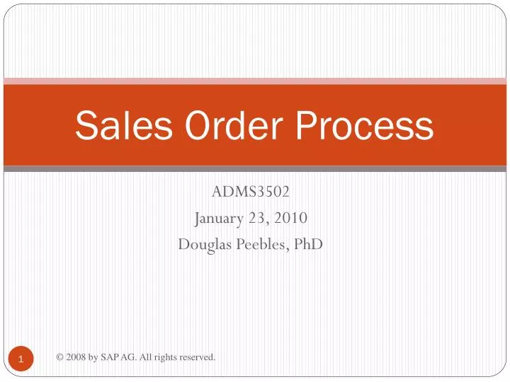 PPT - Sales Order Process PowerPoint Presentation, free download - ID ...
