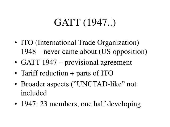 PPT - Notes, ECON 4415, lecture 1: International trade institutions ...